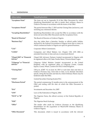 Unilever Tender Offer | PDF | Business Accounting & Finance | Business