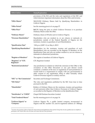 Unilever Tender Offer | PDF | Business Accounting & Finance | Business