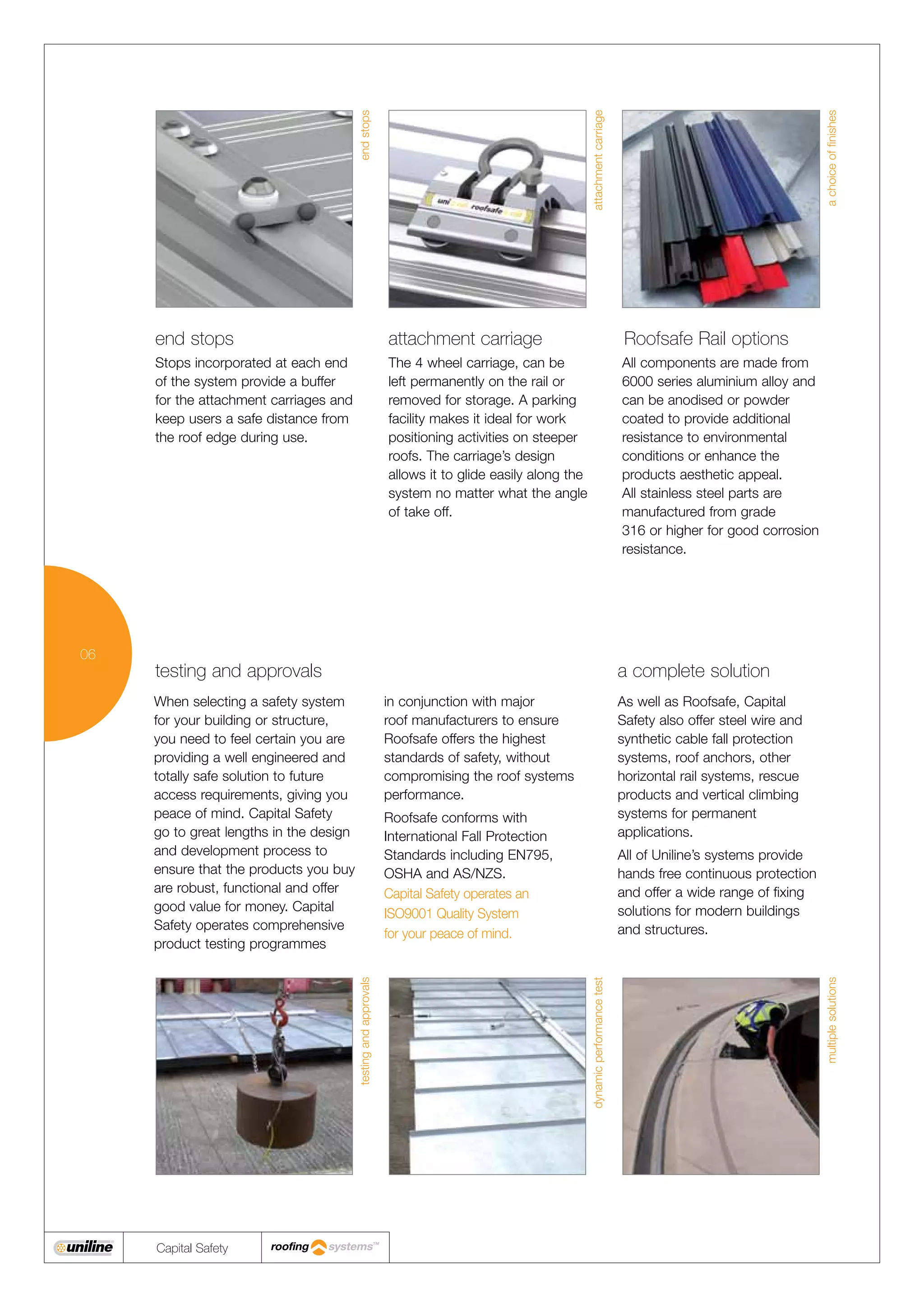 Uniline roofsafe-rail-bcr eng | PDF