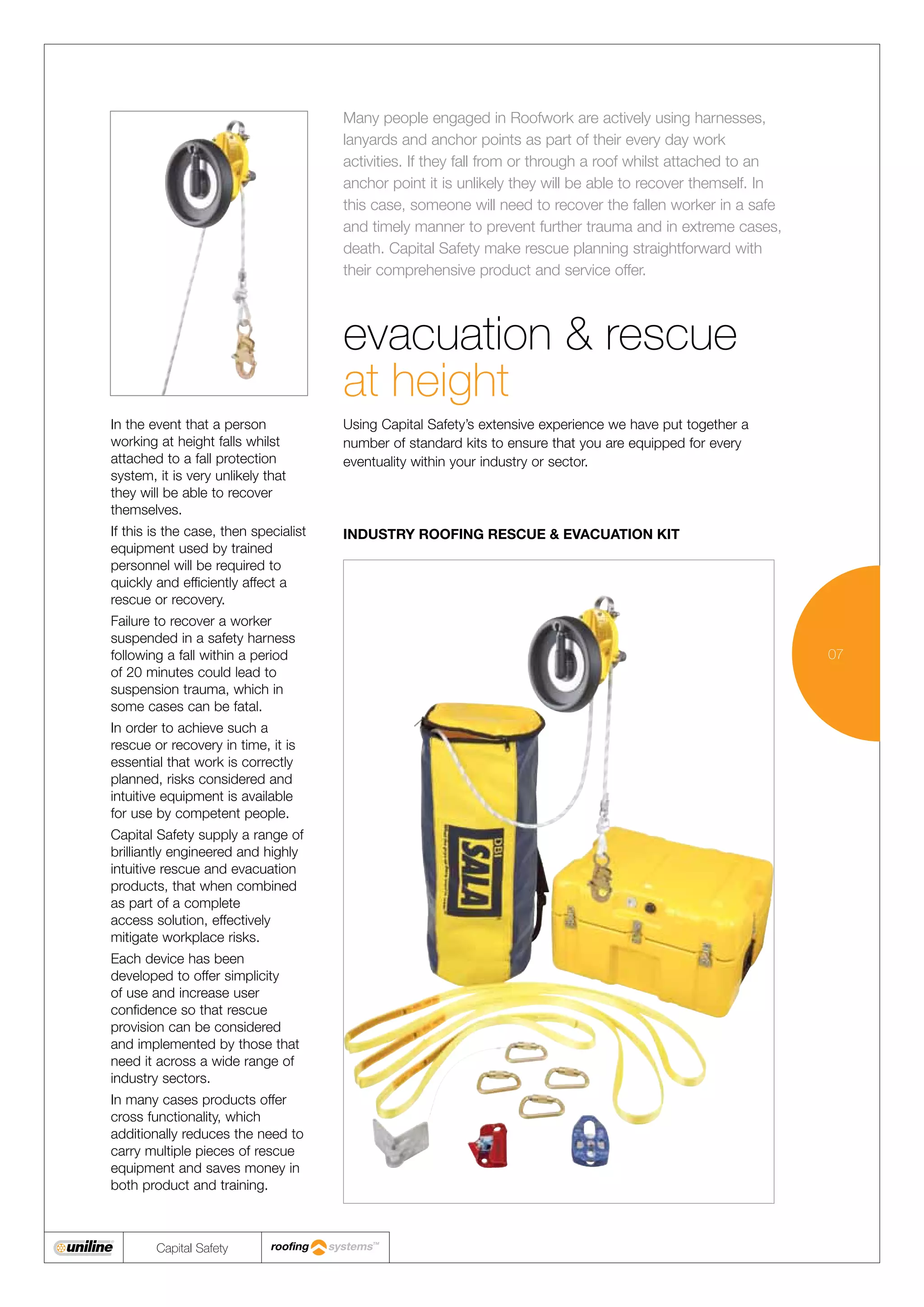 Uniline roofsafe-rail-bcr eng | PDF