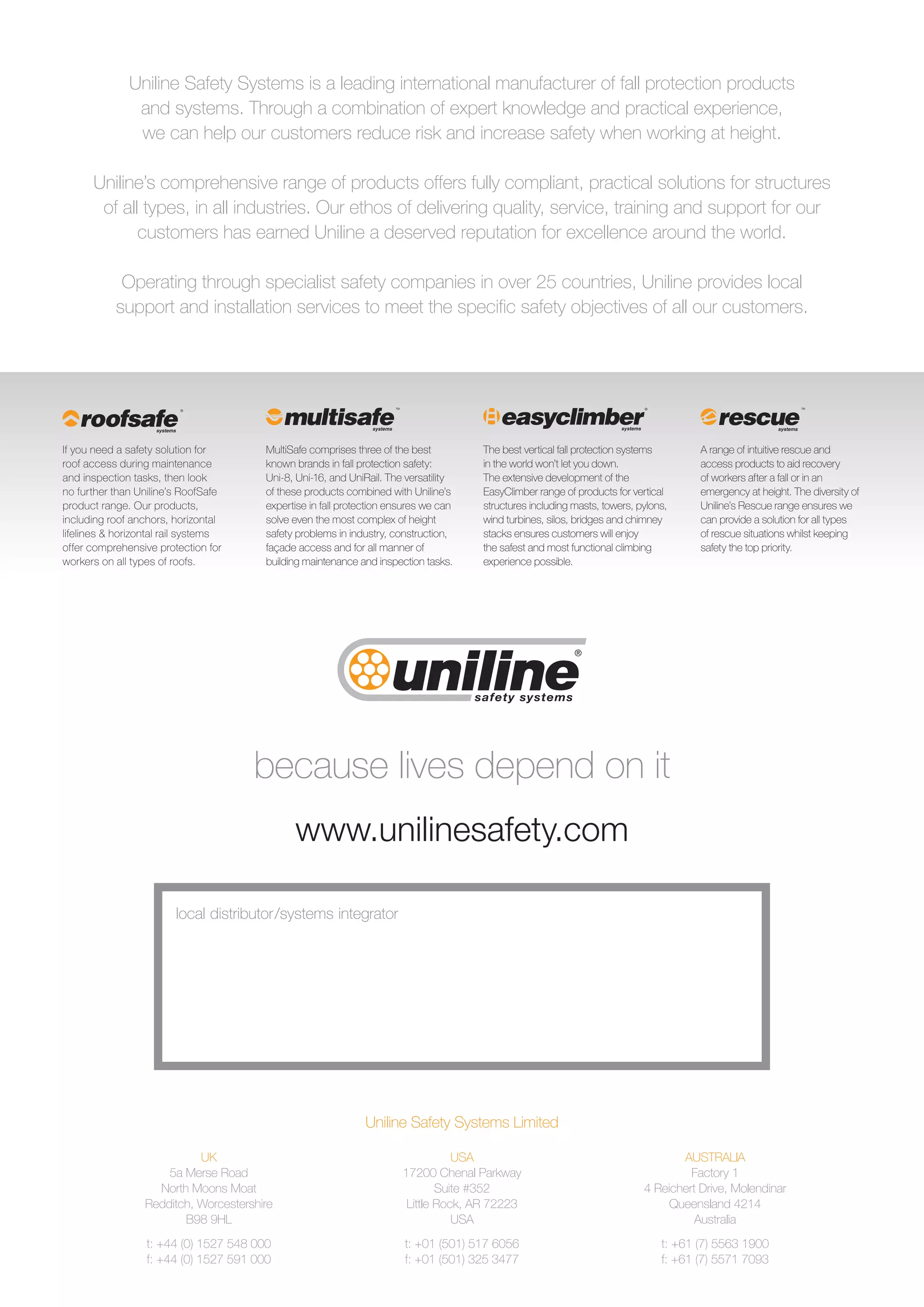Uniline multisafe uni rail eng bcr | PDF
