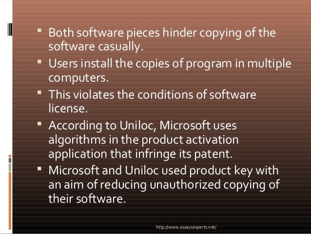 Uniloc usa, inc. v. microsoft corp. patent infringement