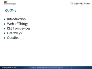 Building a Web of Things Talk at Lugano | PPT