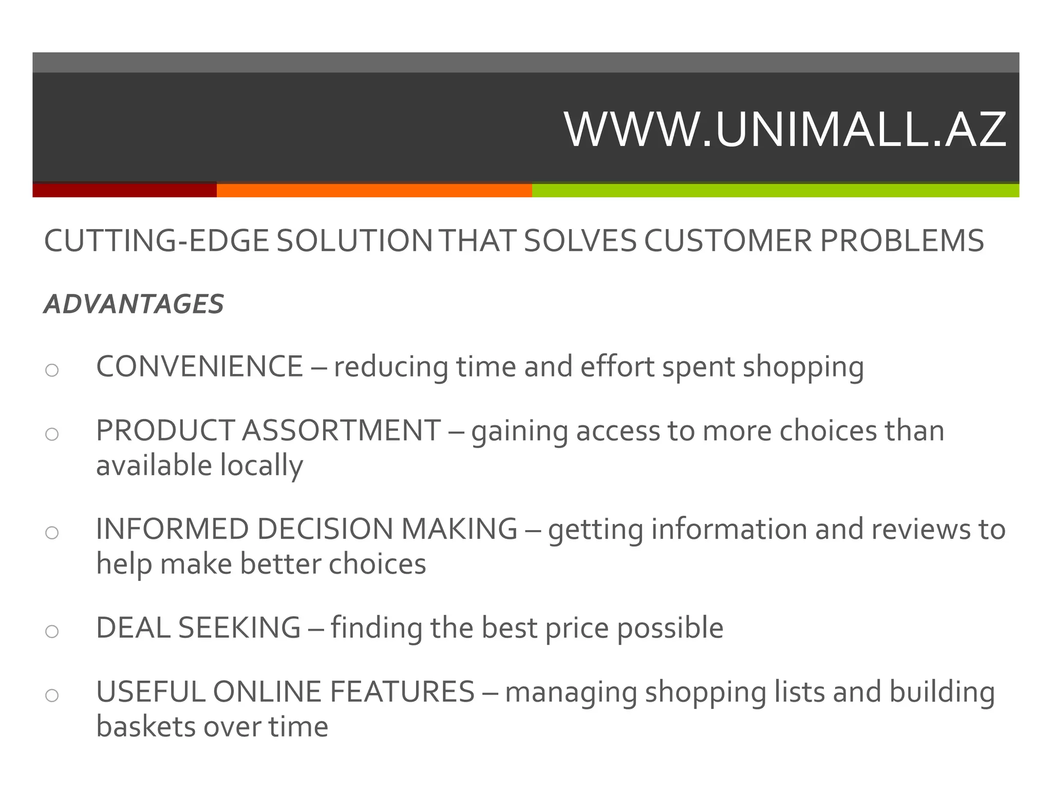 UniMall credentials | PPT