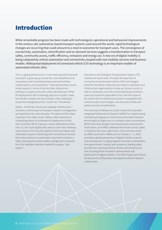 White Paper on Transport Safety in the Era of Digital Mobility | PDF