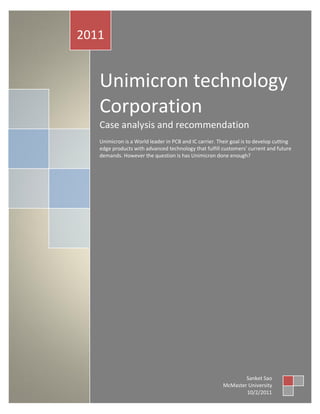 Unimicron case study | PDF | Computer Software and Applications | Computing