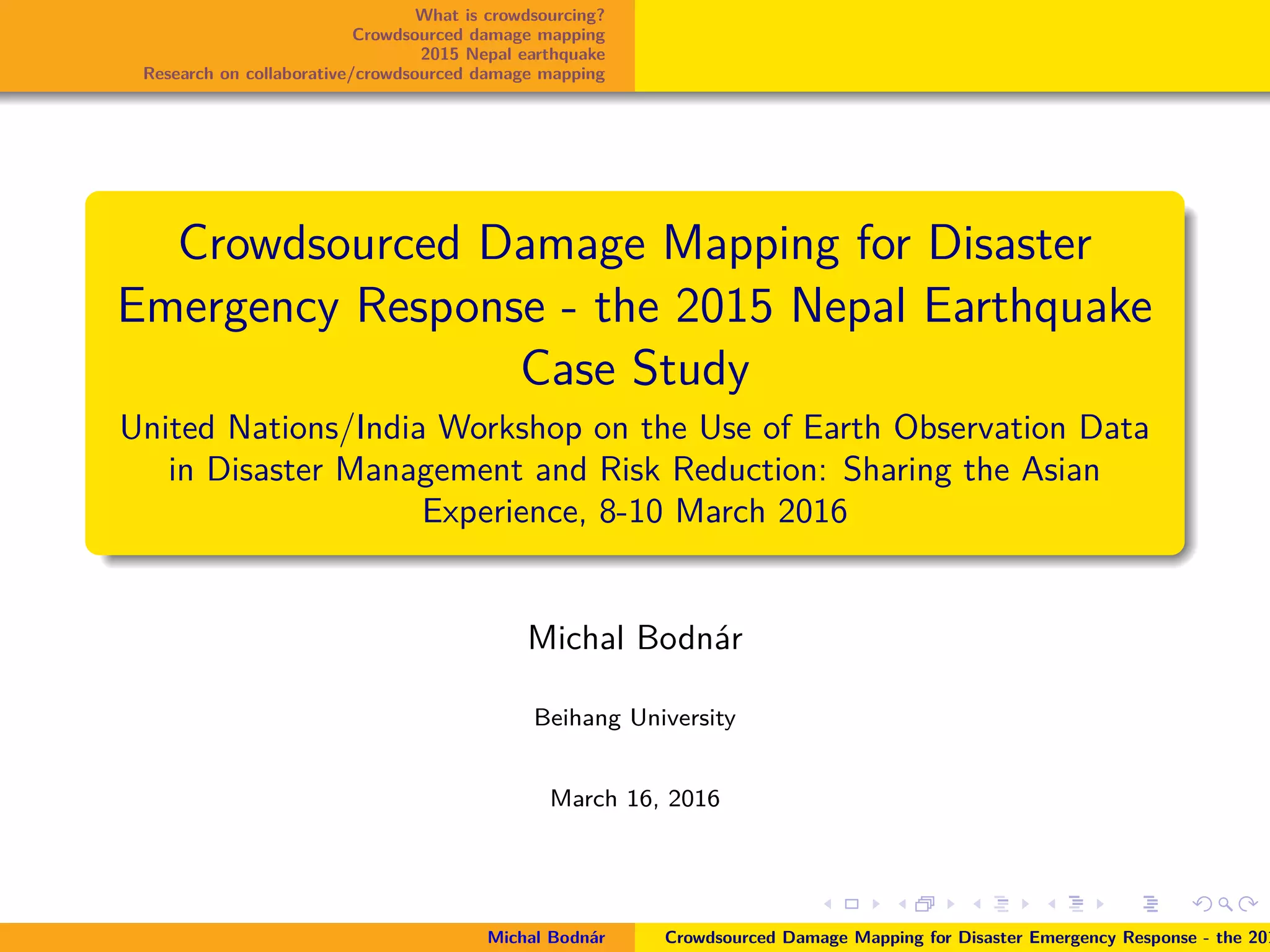 Crowdsource Damage Mapping for Disaster Emergency Response - the 2015 ...
