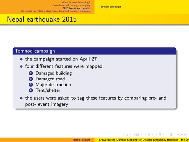 Crowdsource Damage Mapping for Disaster Emergency Response - the 2015 ...