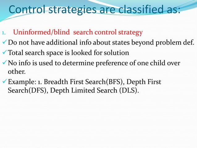 Control Strategies in AI | PPTX