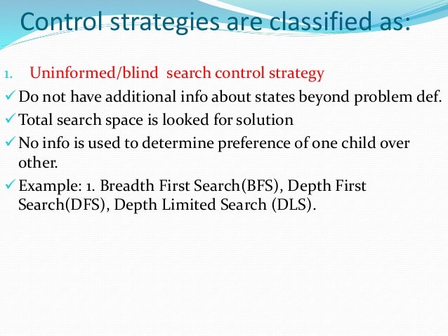 Informed and Uninformed search Strategies