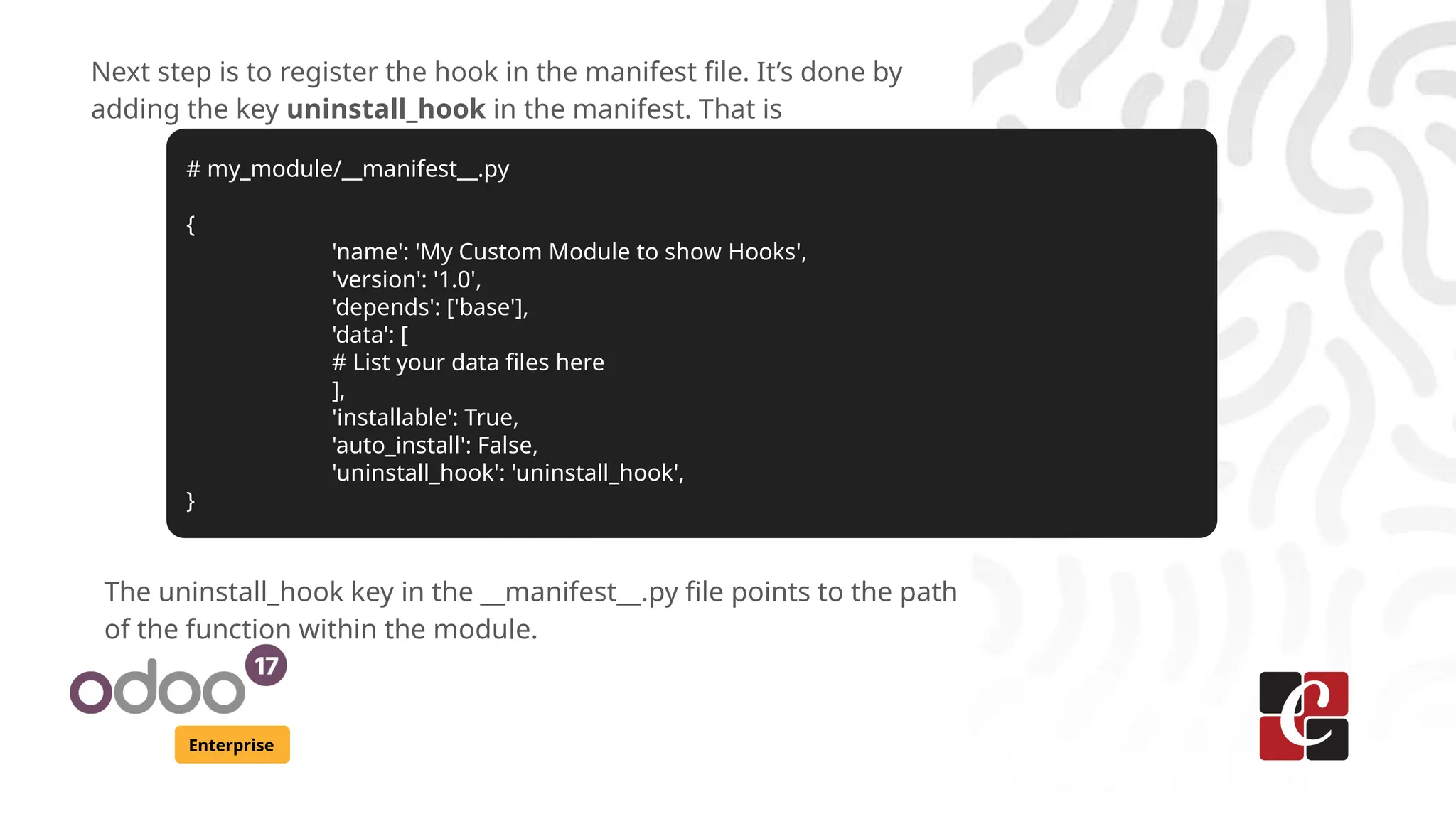 Uninstall Hook in Odoo 17 - Odoo 17 Slides | PPTX