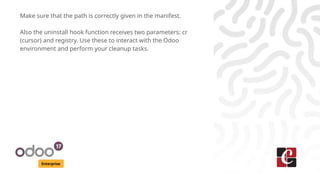 Uninstall Hook in Odoo 17 - Odoo 17 Slides | PPTX