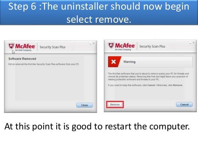 Uninstall McAfee and the McAfee Removal Tool-Support for McAfee-TechS…