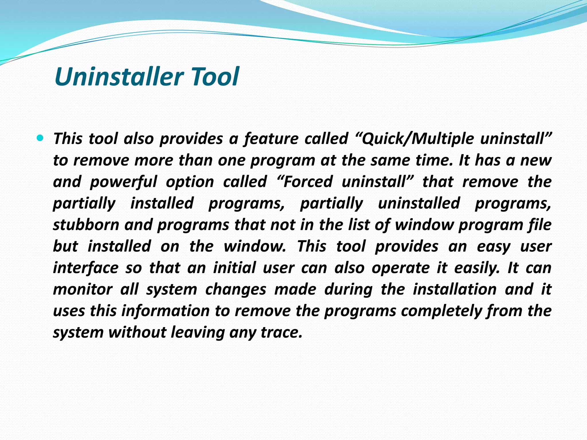 Uninstall program from window7 | PPTX