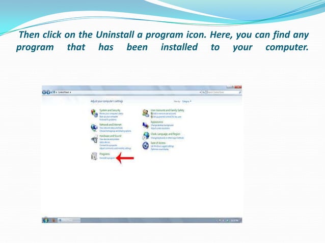 Uninstall Program From Window7 Ppt Free Download
