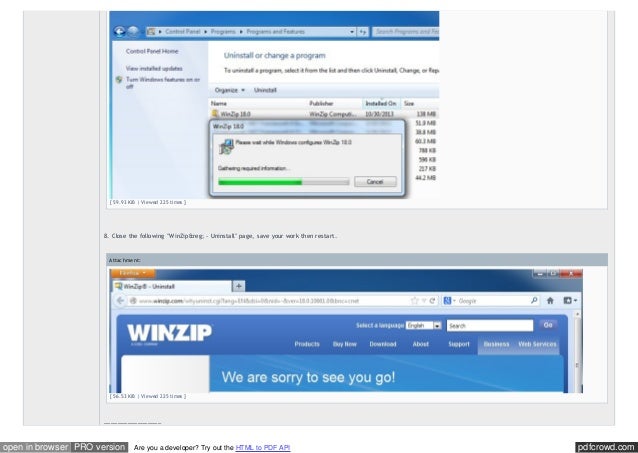 Winzip uninstall - mallgulu