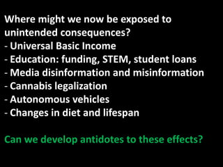 Unintended Consequences and Tech | PPTX
