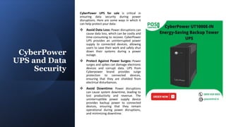 Uninterruptible Power Supply Introducing CyberPower UPS_.pptx