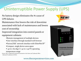 Uninterruptible power supply (ups) | PPTX