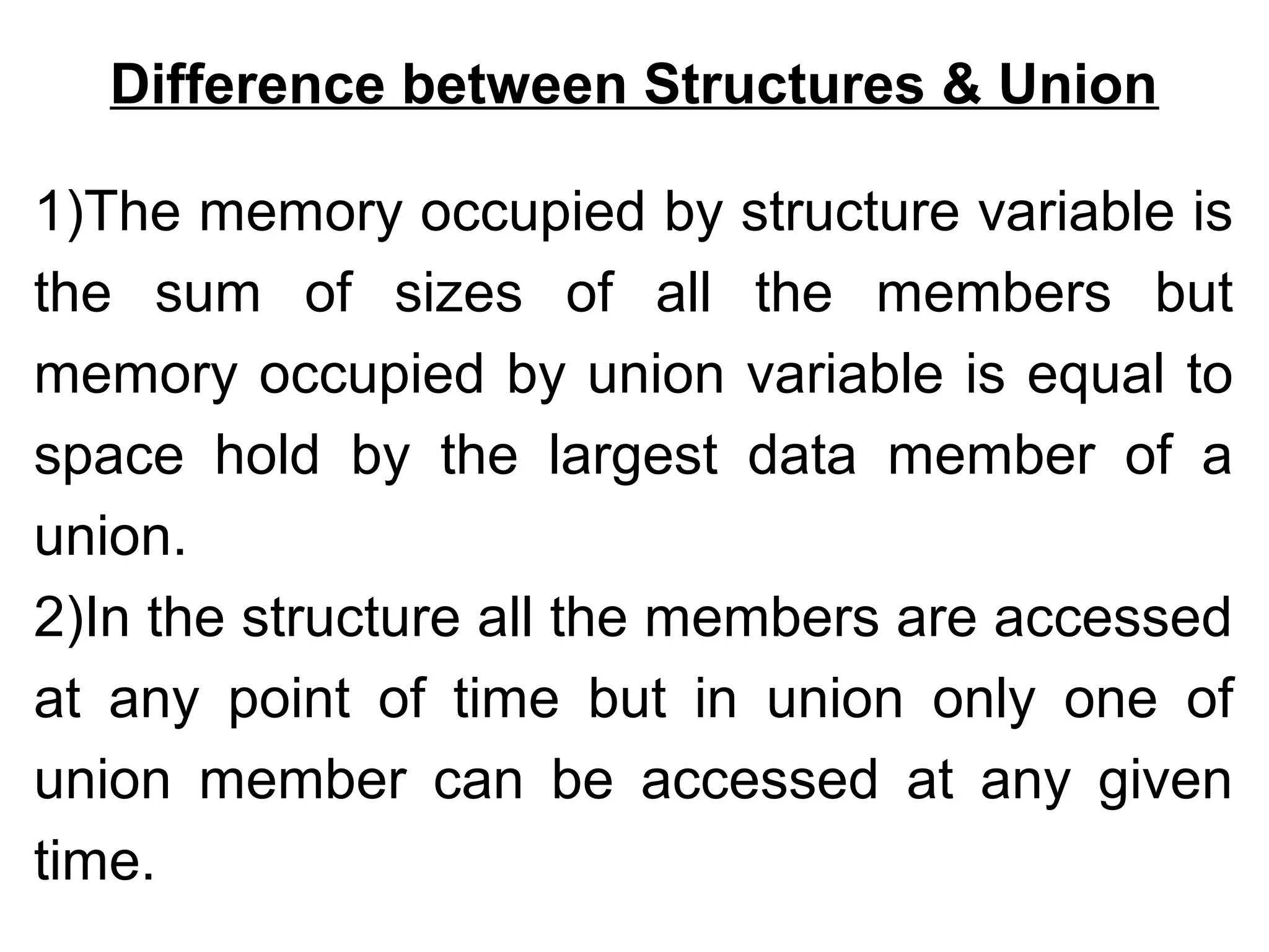 Union In language C | PPT
