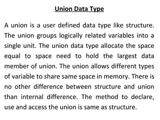 Union In language C | PPT