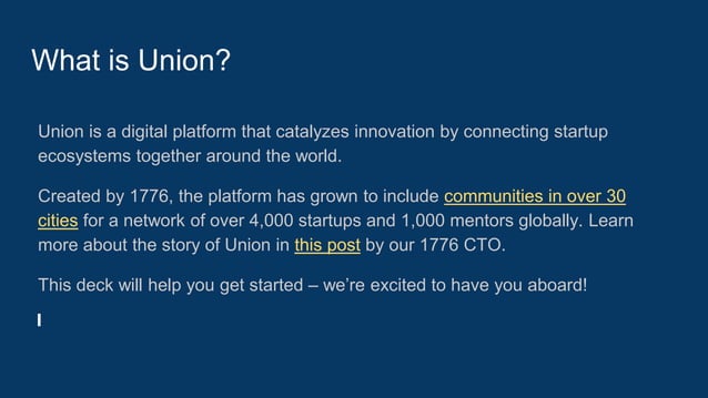Union - Member Onboarding | PPTX