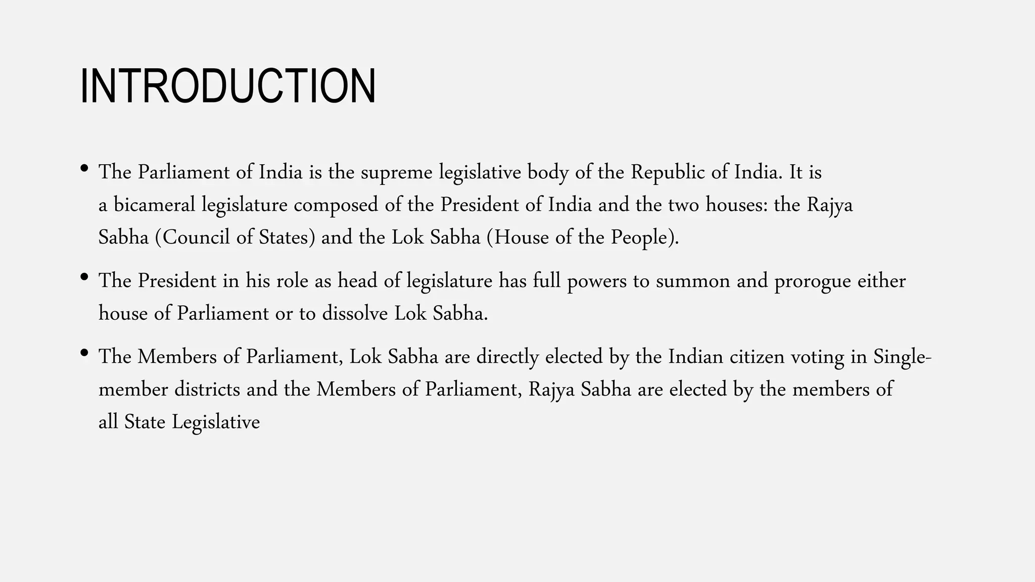 Union parliament PPT | PPTX