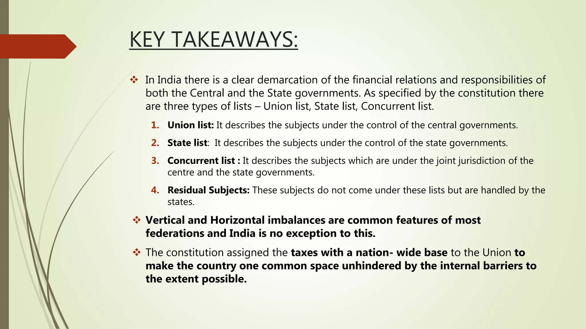 Union state relations in India | PPTX