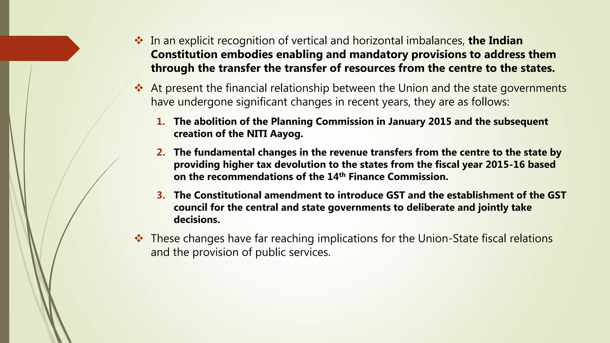 Union state relations in India | PPTX