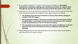 Union state relations in India | PPTX