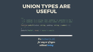 Union Types and Literal Singleton Types in Scala (and Typescript) | PDF