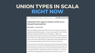 Union Types and Literal Singleton Types in Scala (and Typescript) | PDF