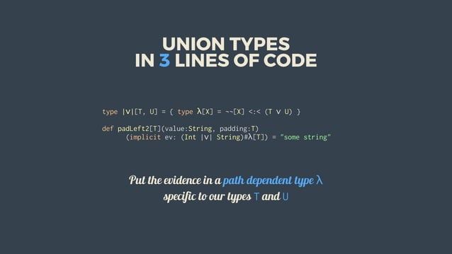 Union Types and Literal Singleton Types in Scala (and Typescript) | PDF