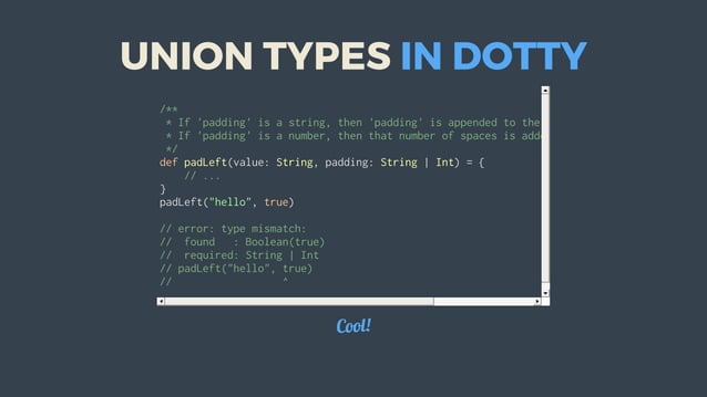 Union Types and Literal Singleton Types in Scala (and Typescript) | PDF