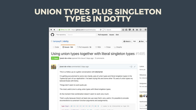 Union Types and Literal Singleton Types in Scala (and Typescript) | PDF