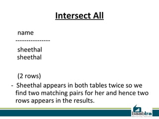 Union and intersection | PPT