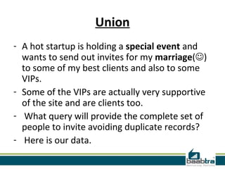 Union and intersection | PPT