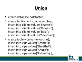 Union and intersection | PPT