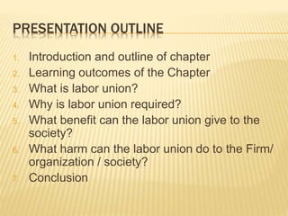 Union and labor laws Presentation | PPTX