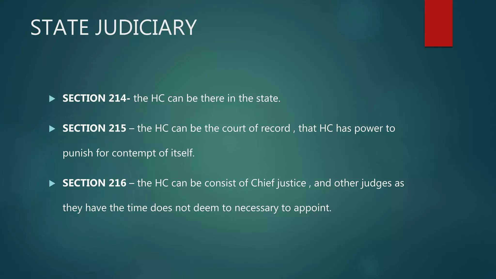 Union and state judiciary | PPTX