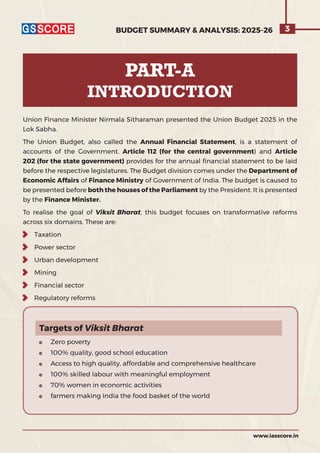 Union Budget 2025-26: Key Highlights & Analysis | PDF