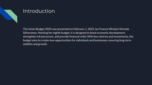 Union Budget 2025 - Economic Growth and Development | PDF