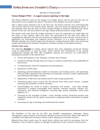 Union budget fy21 | PDF