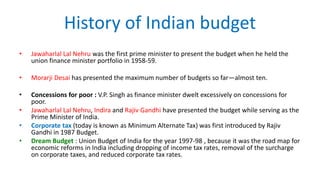 Union budget of india ppt by Rajneesh Chaturvedi | PPTX