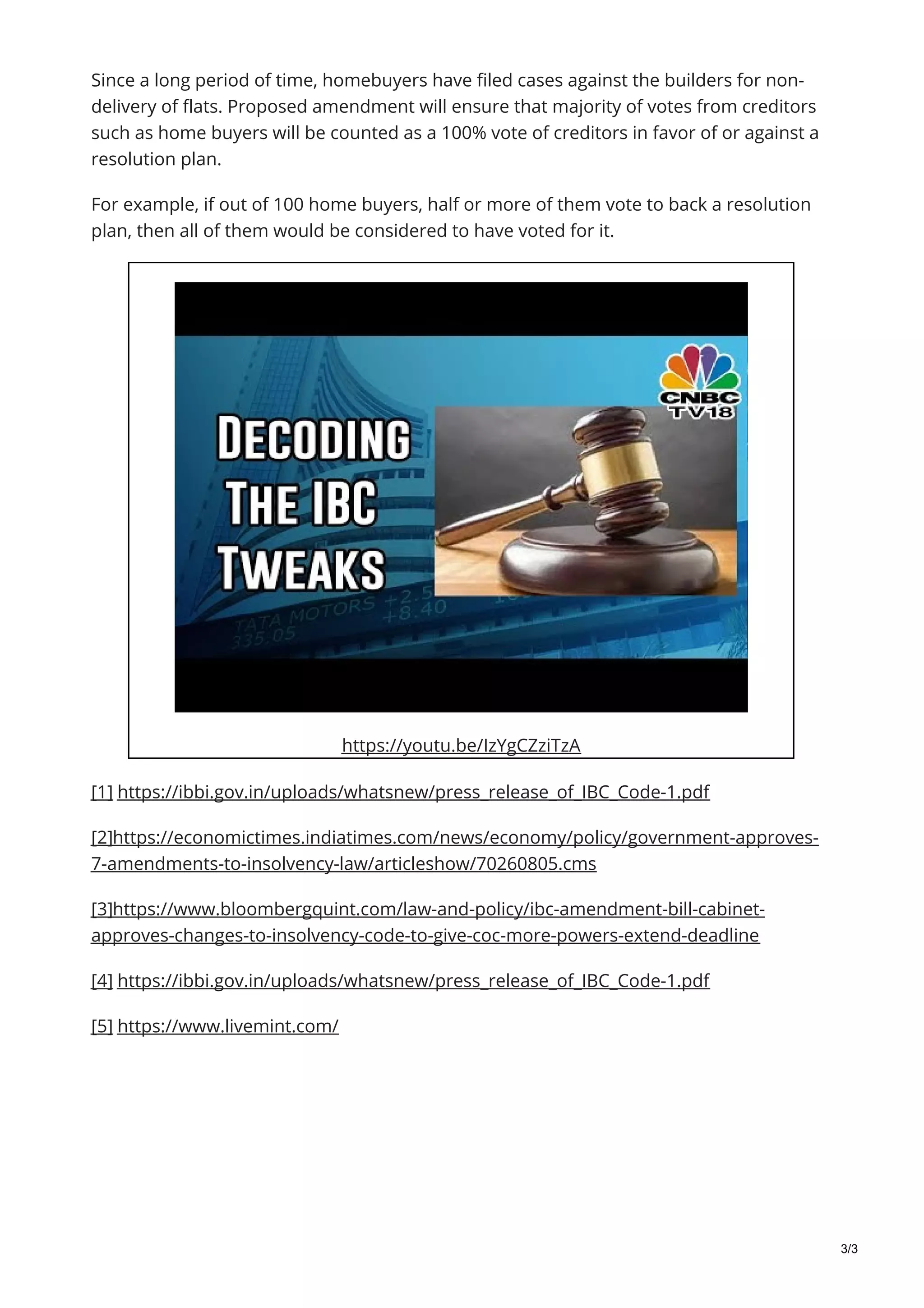 Union cabinets approval for ibc amendments 2019 | PDF | Bankruptcy ...