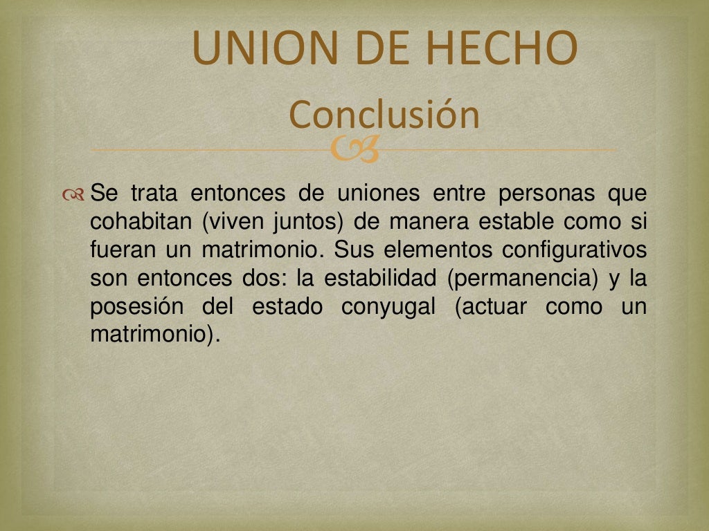 Union de hecho
