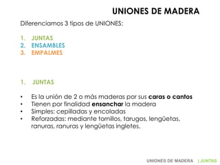Uniones y emplames de madera | PDF