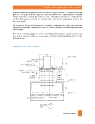 Uniones y conexiones en estructuras de acero | PDF