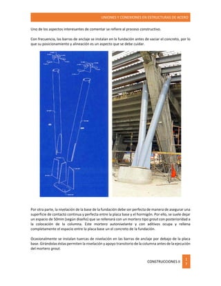 Uniones y conexiones en estructuras de acero | PDF