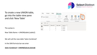 UNION in DAX | PPTX